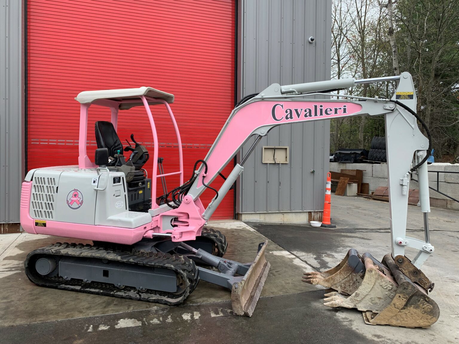 Our Pink Mini Excavator for a Cause – Cavalieri Construction Company